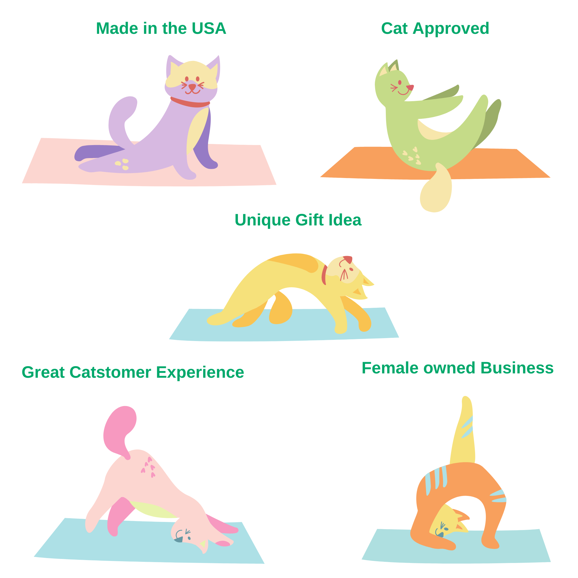 Mini Yoga Mats for Cats and Yoga Cat Themed Products | FelineYogi ...